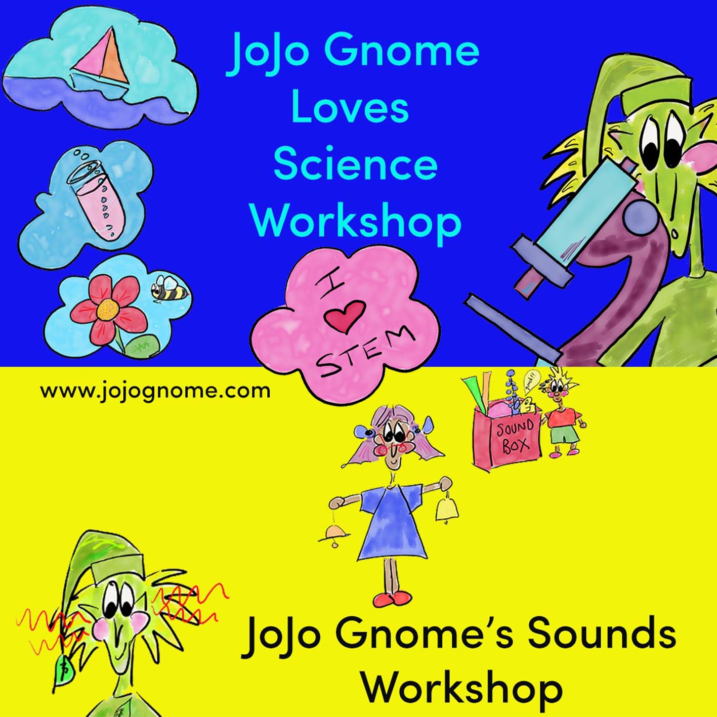 Homepage for JoJo Gnome created by Jo Hall